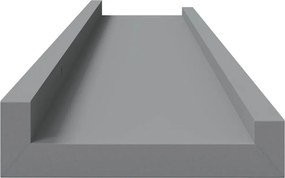 Poličky na zarámované obrázky 2 ks šedé 80 x 9 x 3 cm MDF 323936