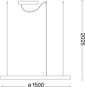 Ideal Lux - LED Lustr na lanku ORACLE SLIM LED/83W/230V 4000K pr. 150 cm bílá