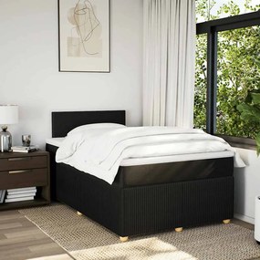 Box spring postel s matrací černá 120x190 cm textil 3287390