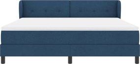 Postel s boxspringem s čelo Modrá 180 x 200 cm textil 3340044