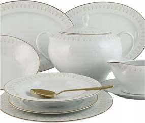 Iryda Gold servis/sada z porcelánu pro 6 osob/ 24 kusů|Bogucice
