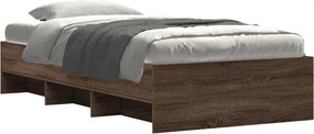 Rám postele bez matrace hnědý dub 90 x 190 cm kompozitní dřevo 3295708