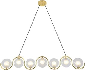 Toolight Toolight, stropní svítidlo 7xG9 APP1441-7CP, zlatá, OSW-01253