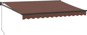 Ručně zatahovací markýza hnědá 350 x 250 cm 3215704