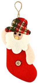 Vánoční dekorační ozdoba - sněhulák ve tvaru punčochy, 10x14cm Varianta: Varianta 1