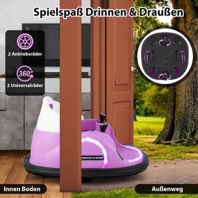 Costway Auto s pojízdným nárazníkem pro batolata 12 V Elektrické 360° Spin