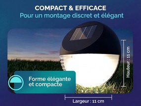 Monzana Sada nástěnných LED solárních světel 6 ks – Ø11 cm, bílé