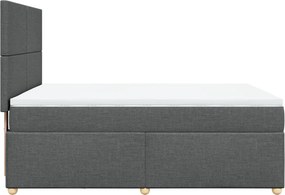 Box spring postel s matrací tmavě šedá 160x200 cm textil 3291325