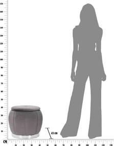 Taburet PARIS 43 cm šedý