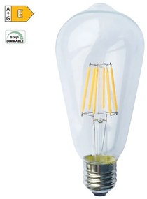 Diolamp LED Filament žárovka čirá ST64 8W/230V/E27/2700K/940Lm/360°/Step Dim