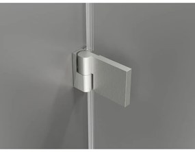 Mexen Lunar-B Duo výklopný sprchový kout 100 x 70 cm, čiré sklo, broušená ocel, 832-100L-070P-97-00