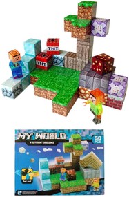 Toybit magnetická stavebnice minecraft diamond world 50 ks