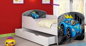 Dětská postel - Blue car - 180x80 cm + šuplík
