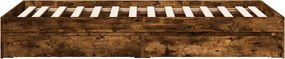 Rám postele se zásuvkami kouřový dub 90x190 cm kompozitní dřevo 3280710