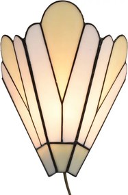 Béžová nástěnná lampa tiffany Patricia - 20*10*29 cm E14/ 1*40W