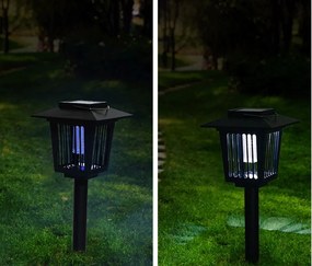 Bluegarden, LED solární lampa proti hmyzu 15x15x27 cm J-22, černá, OGR-02107