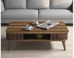 Designový konferenční stolek Baina 105 cm vzor ořech