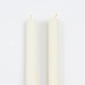 Meri Meri Vysoká svíčka Ivory 25 cm – set 2 ks, krémová barva, vosk