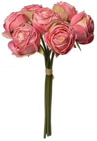 Umělá kytice růžových pivoněk - 34 cm