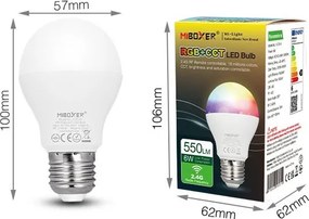 LED Solution Mi-Light MiBoxer RF LED žárovka RGB+CCT 6W E27 FUT014