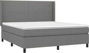 Box spring postel s matrací tmavě šedá 180x200 cm textil 3131290