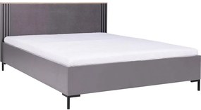 ALLMO | postel dvoulůžko AL19 | 160x200 cm | s úložným prostorem a roštem | dub estana/antracit