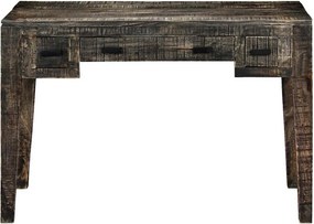 Psací stůl černý 110 x 50 x 75 cm masivní mangovníkové dřevo 247913