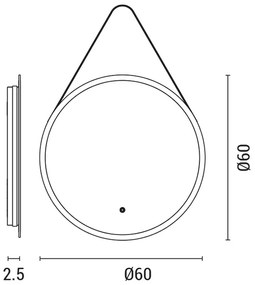 LED Stmívatelné koupelnové vyhřívané podsvícené zrcadlo LED/20W/230V 4000K IP44