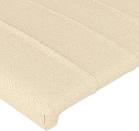 Čelo postele krémové 144x5x118/128 cm látkové 3116573