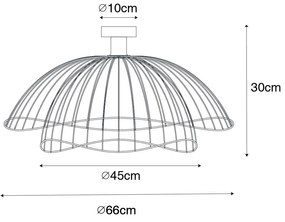 Designové stropní svítidlo bronzové 45 cm - Pua