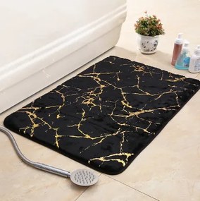Koupelnová předložka mramorová se zlatým zdobením protiskluzová,50x80cm, různé barvy Barva: Béžová