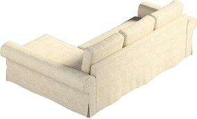 Potah na pohovku IKEA Backabro rozkládací se šezlongem barva béžová látka lesklé, pletený vzor, vzorované