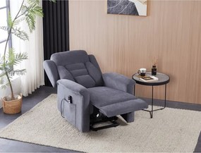 Polohovací křeslo šedé, elektrické TV-7072 GREY2