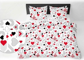 Povlečení flanelové Love dream 200x140cm+90x70cm TiaHome