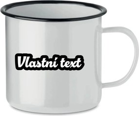 Personalizovaný retro plecháček s vlastním textem s obrysem