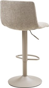 Světle šedé čalouněné barové židle v sadě 2 ks s nastavitelnou výškou/otočné (výška sedáku 63 cm) Middelfart – House Nordic