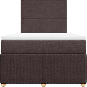 Box spring postel s matrací tmavě hnědá 120x200 cm textil 3294319