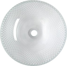Sapho Sapho, PUKETA skleněné gravírované umyvadlo, průměr 42 cm, čirá, TY165