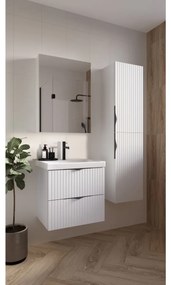Cersanit Tirso, závěsná umyvadlová skříňka 594x447x572 mm + keramické umyvadlo, bílá matná, S801-545