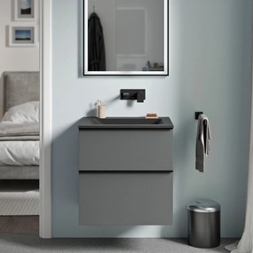 Koupelnová skříňka LAVOA 60 cm s umyvadlem z minerálního odlitku CREAM