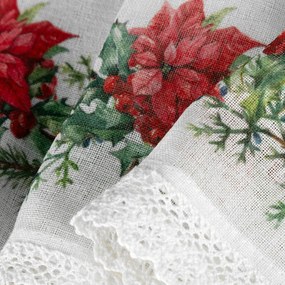KRÁTKÁ VÁNOČNÍ ZÁCLONA NA PÁSCE XMAS5 150X30 CM VZOROVANÁ