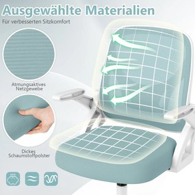 Costway Ergonomická kancelářská židle se sklopnými područkami a houpací pracovní