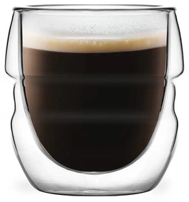 Sada 2 dvoustěnných sklenic Vialli Design Sferico, 70 ml