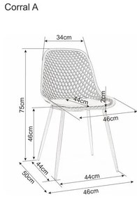 Černá plastová židle CORRAL A