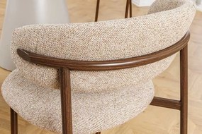 Designová jídelní židle Harding taupe béžová / hnědá