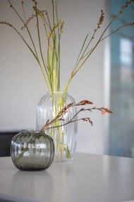 Váza Primula nízká jantarová