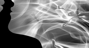 Malvis ® Pětidílný obraz Kouřový polibek Velikost: čtyřdílný čtverec - 80x80 cm