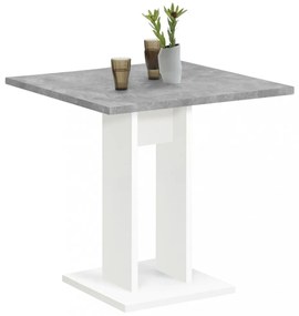 Jídelní stůl 70 cm Dekorhome Bílá / beton