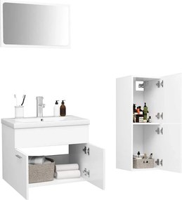 Set koupelnového nábytku bílý kompozitní dřevo 3071450