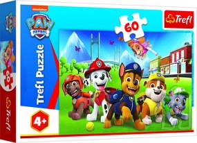 Trefl Puzzle Paw Patrol/Tlapková patrola v trávě 33x22cm 60 dílků v krabici 21x14x4cm